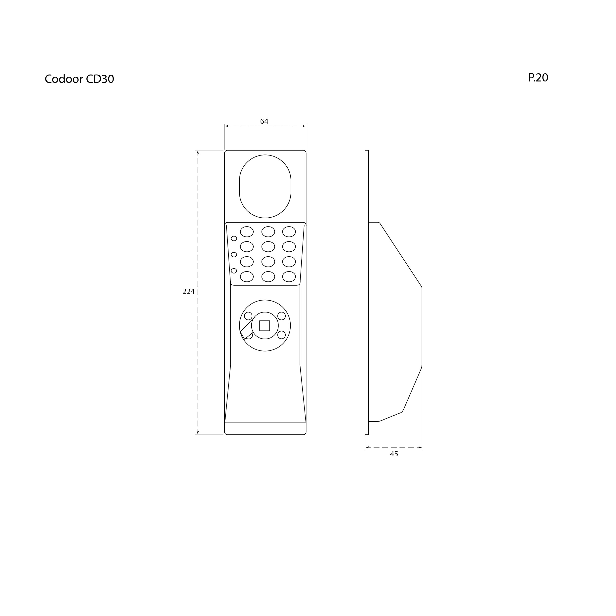Codoor CD30 C/W batteries | ASSA ABLOY