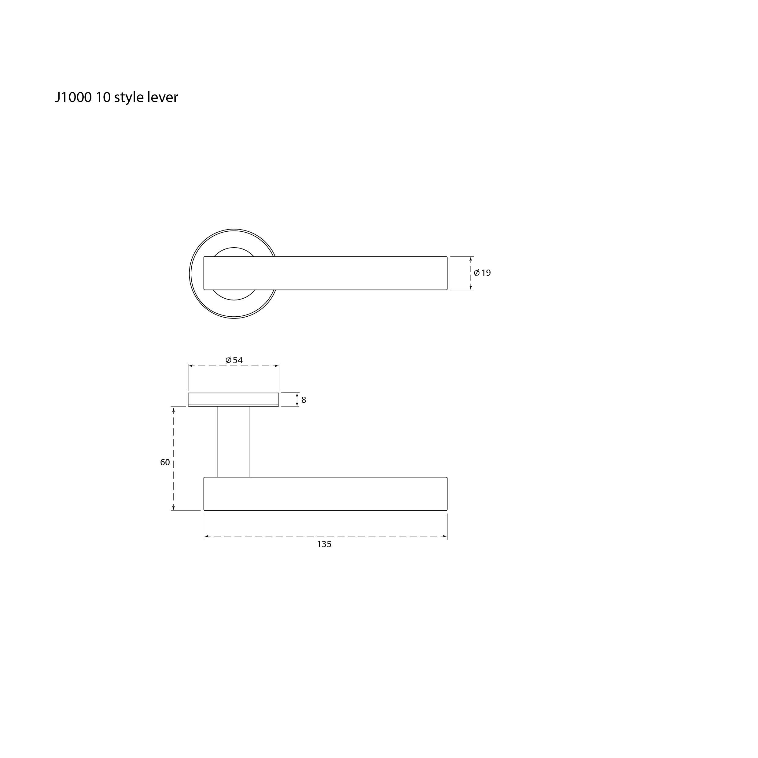 J1000 10 style lever | ASSA ABLOY